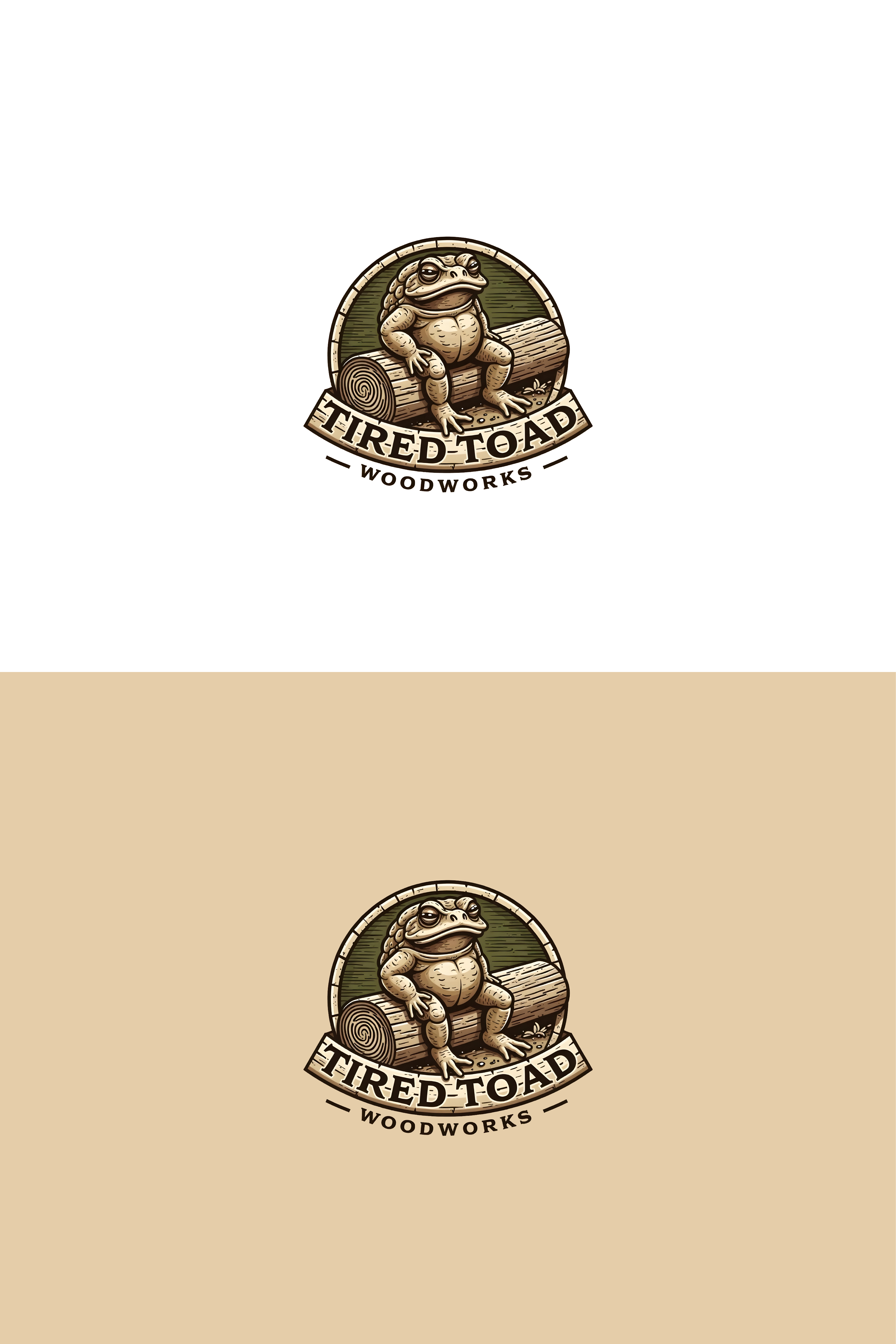 Playful, Traditional, Woodworking Logo Design for Tired Toad Woodworks ...