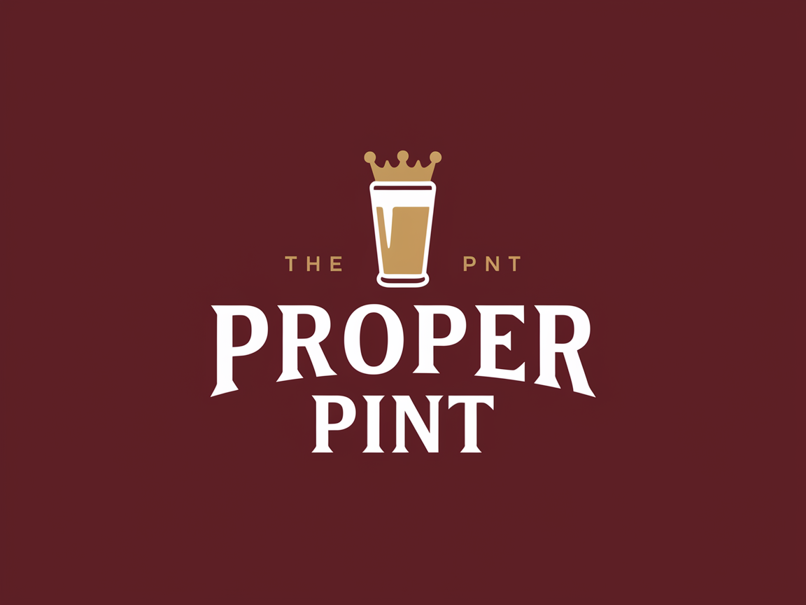 Upmarket, Modern, pub Logo Design for The Proper Pint by Maya_ | Design ...
