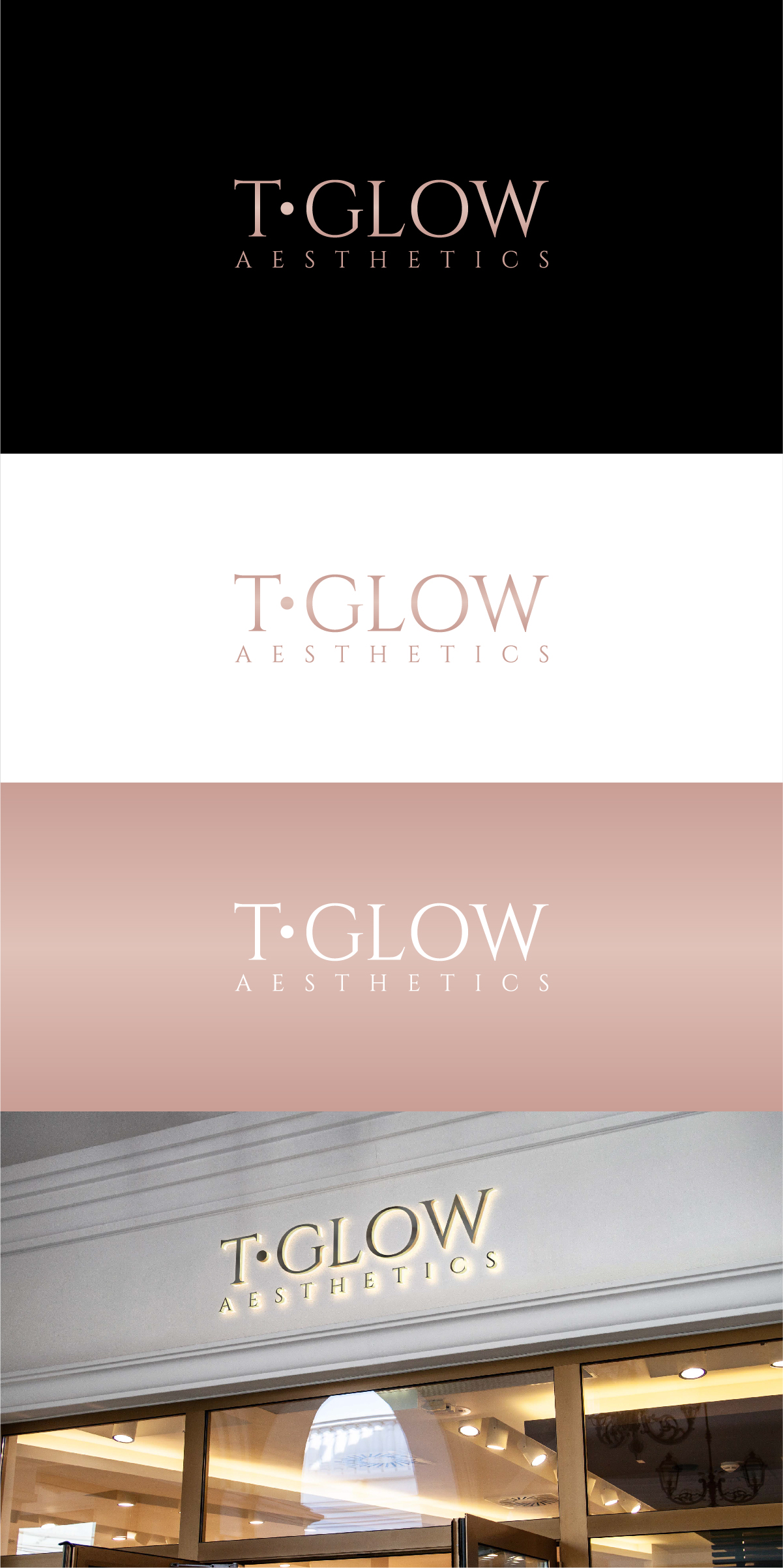 Elegant, Playful Logo Design for T-Glow Aesthetics (or T*Glow etc ...