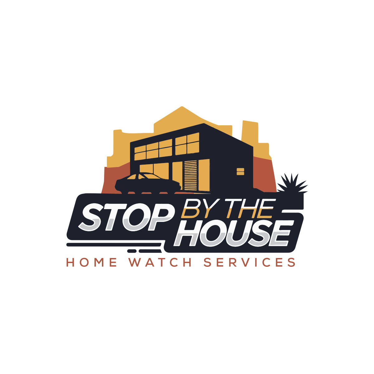 Modern, Masculine, house watching Logo Design for "Stop by the House ...