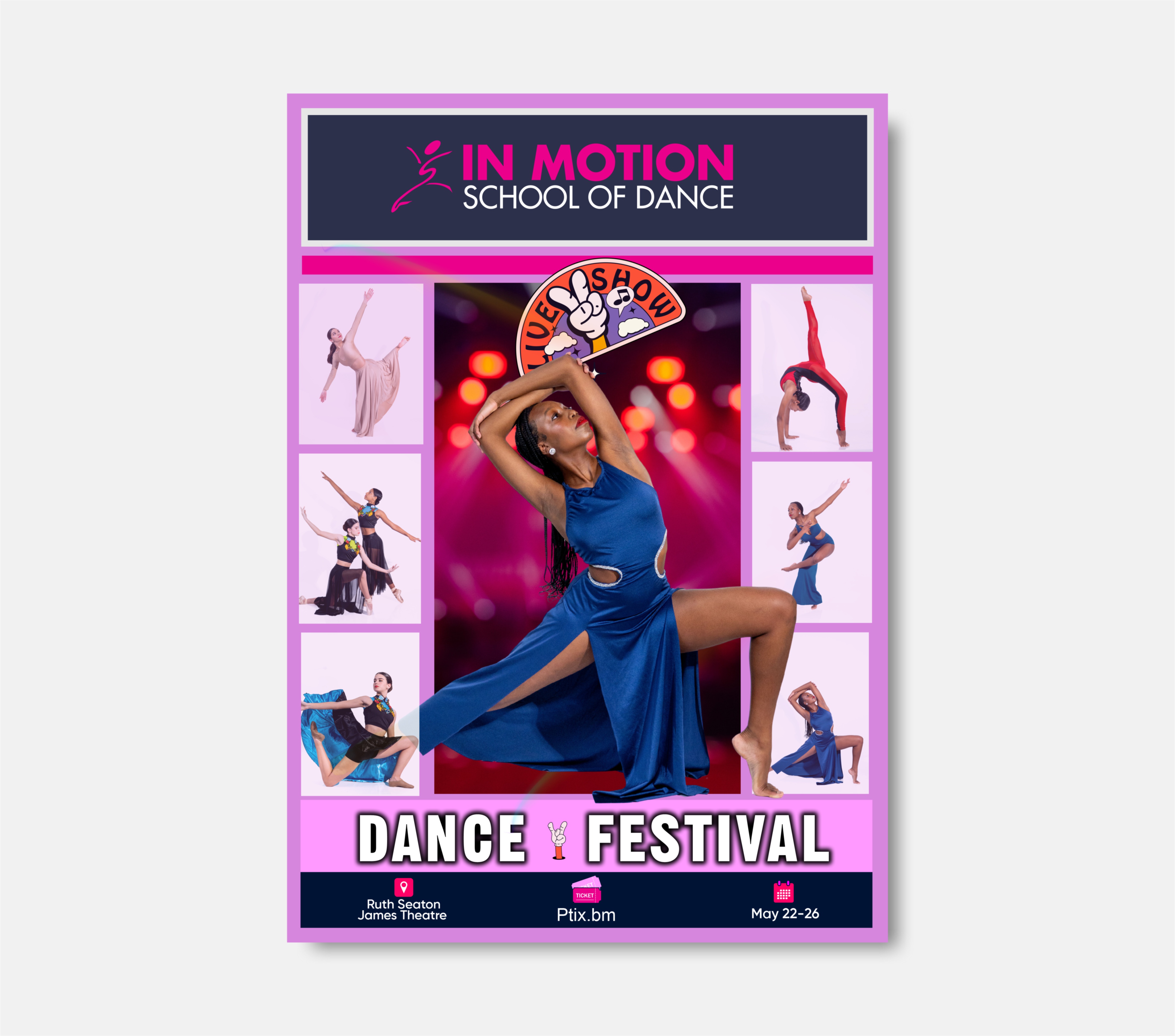 Bold, Playful, Dance Poster Design for In Motion School of Dance by ...