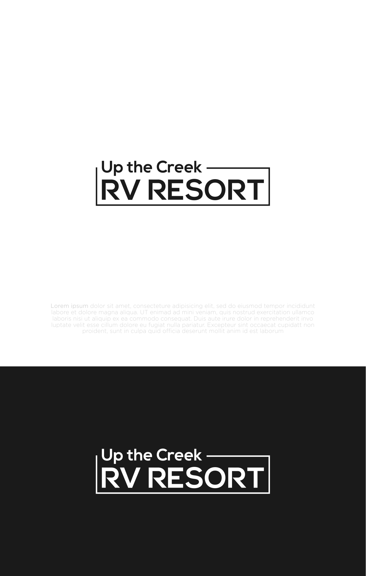 Logo Design for Up the Creek RV Resort by cindaku | Design #35177000