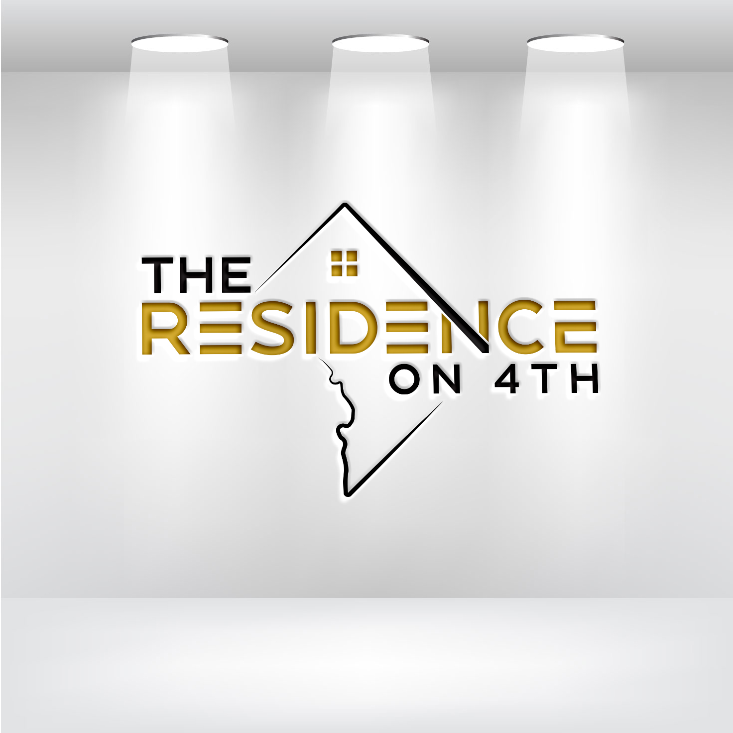 Logo Design for The Residence on 4th by Mk_Graphix | Design #35184895