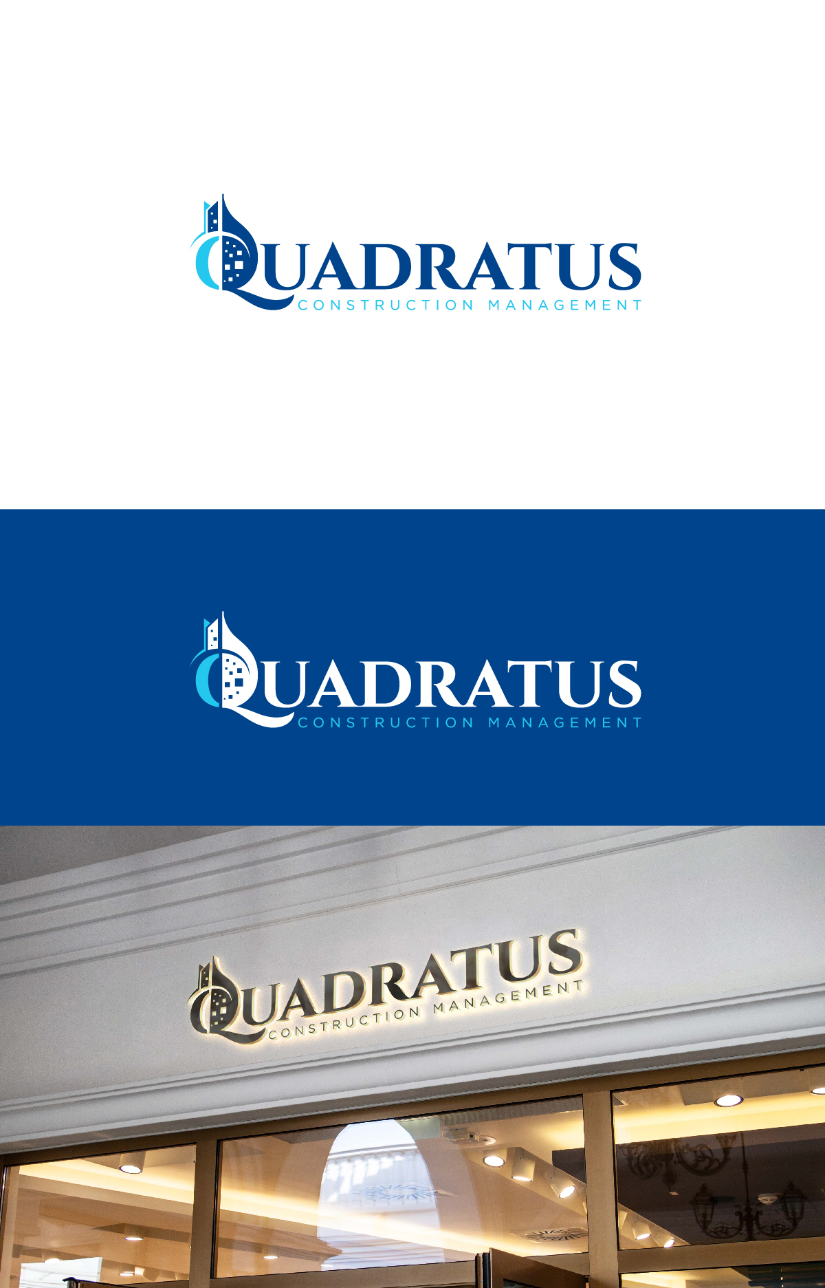 Logo Design for Quadratus Construction Management by Barish Design ...