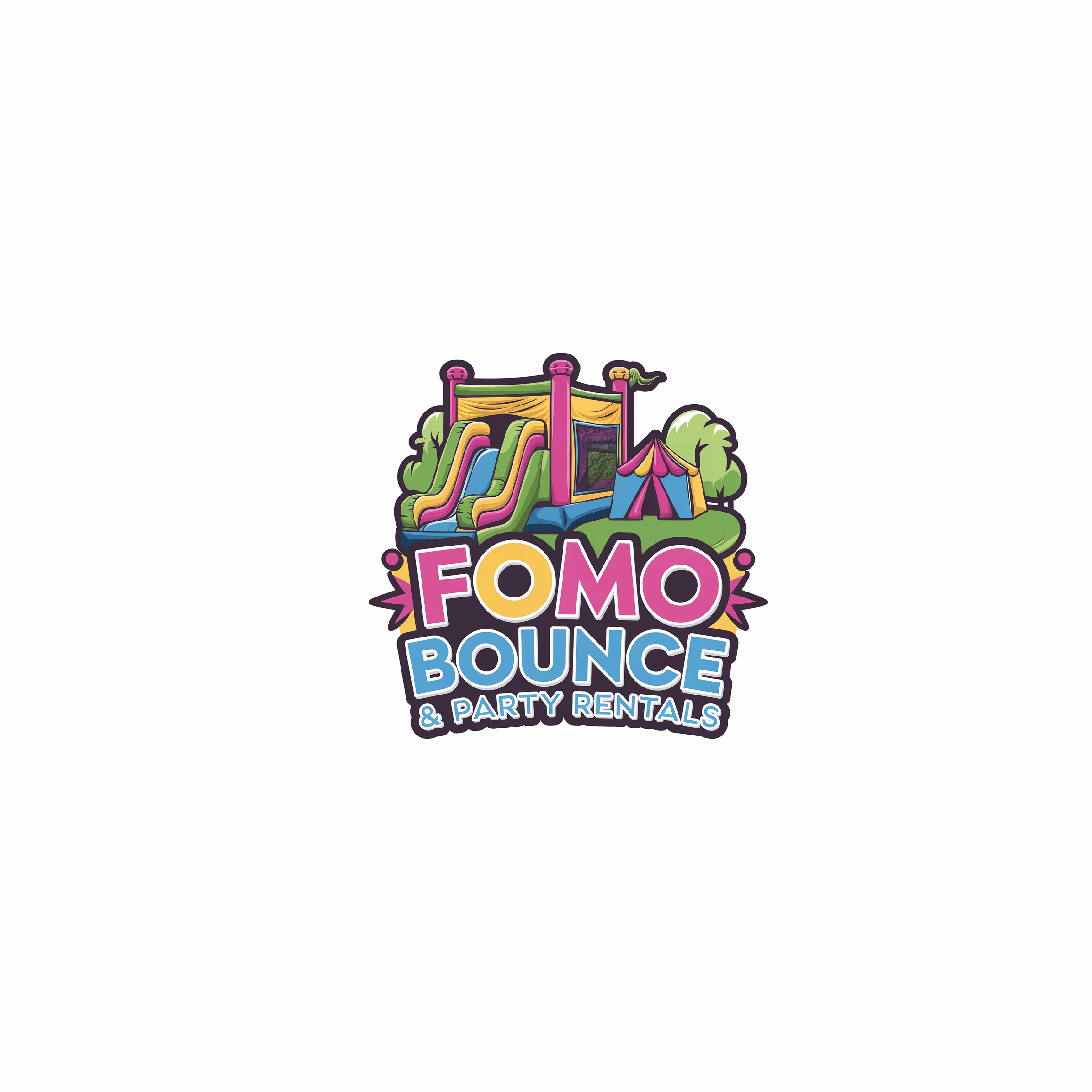 Playful, Modern, Entertainment Logo Design for FOMO BOUNCE & Party ...
