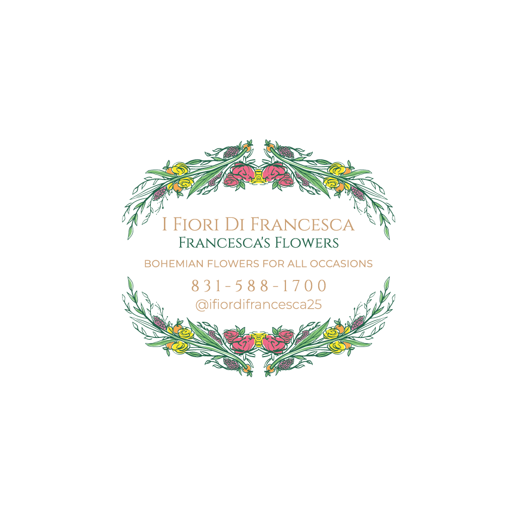 Colorful, Playful, Floral Logo Design for I Fiori Di Francesca and the nright underneath ...