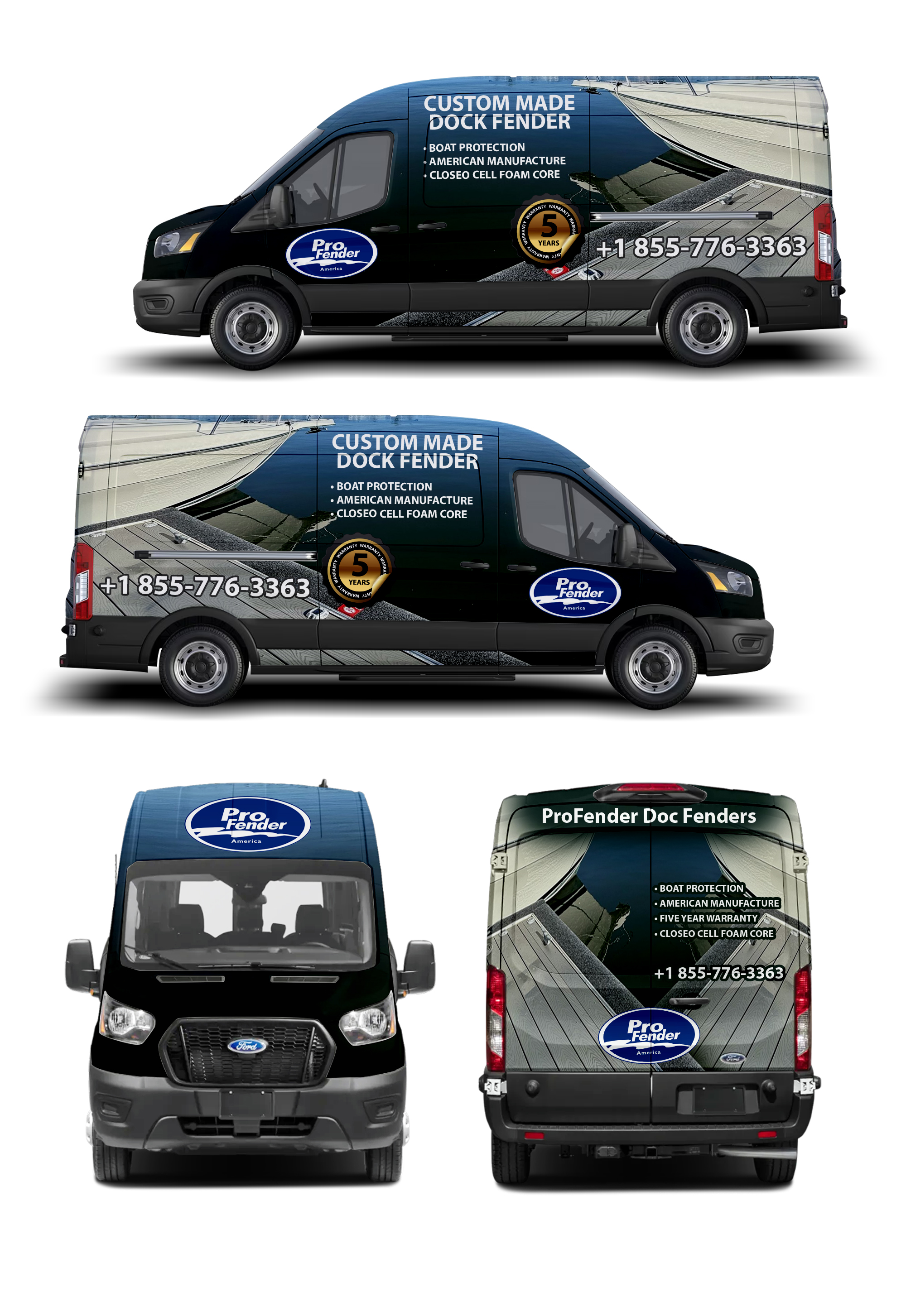 Bold, Serious, Marine Car Wrap Design for ProFender America Inc by ...