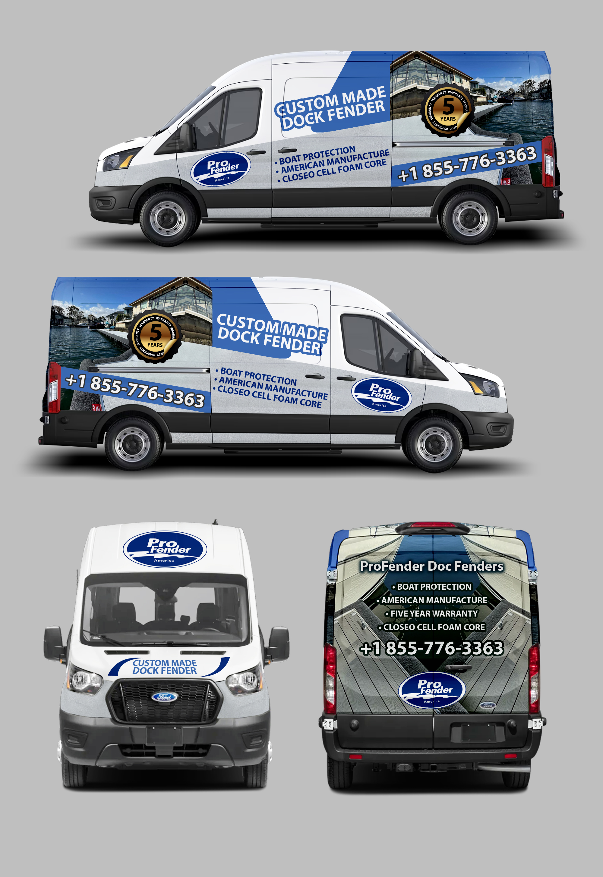 Bold, Serious, Marine Car Wrap Design for ProFender America Inc by ...