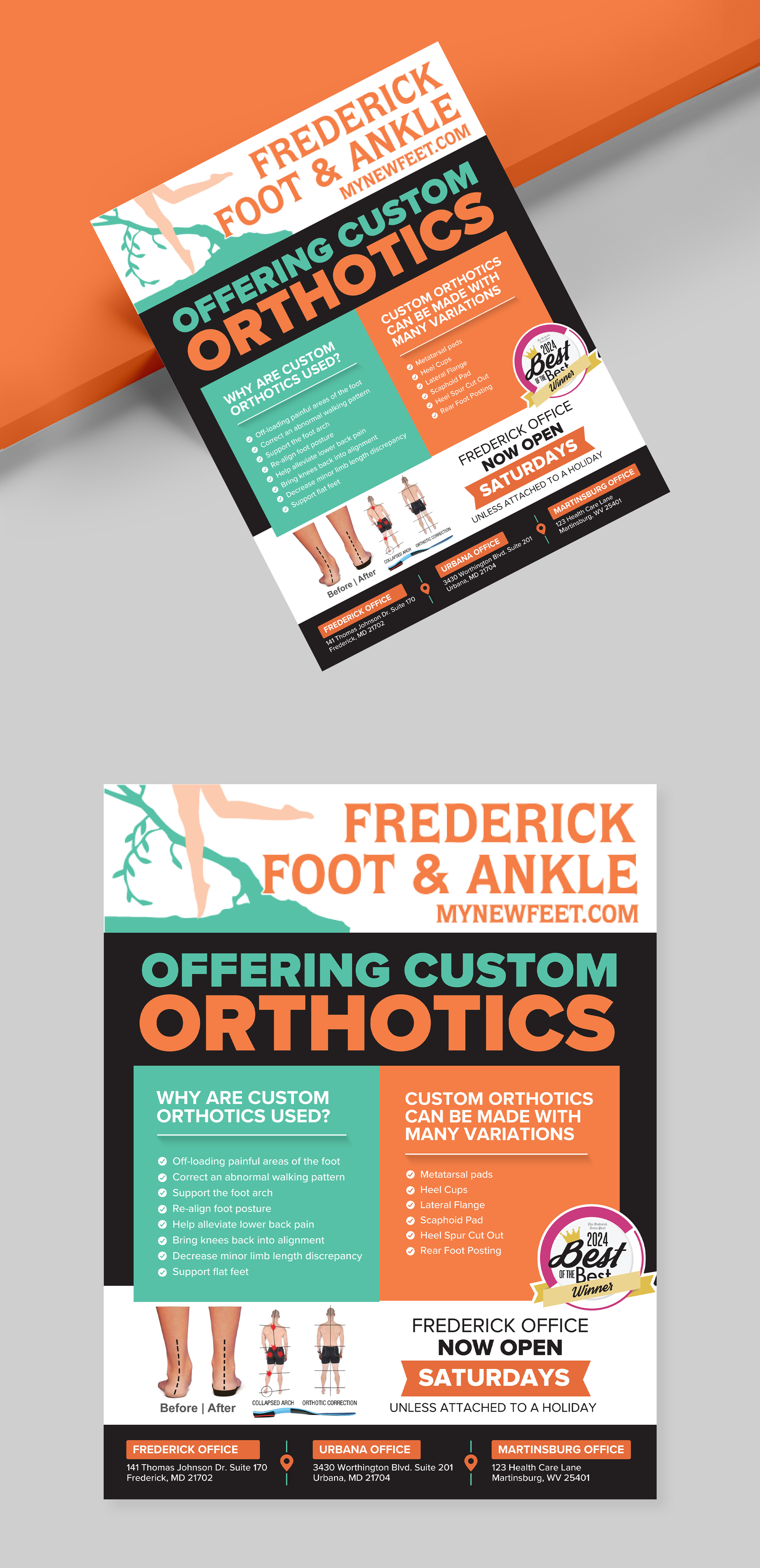 Flyer Design for Frederick Foot & Ankle by vcreatived | Design #35345401