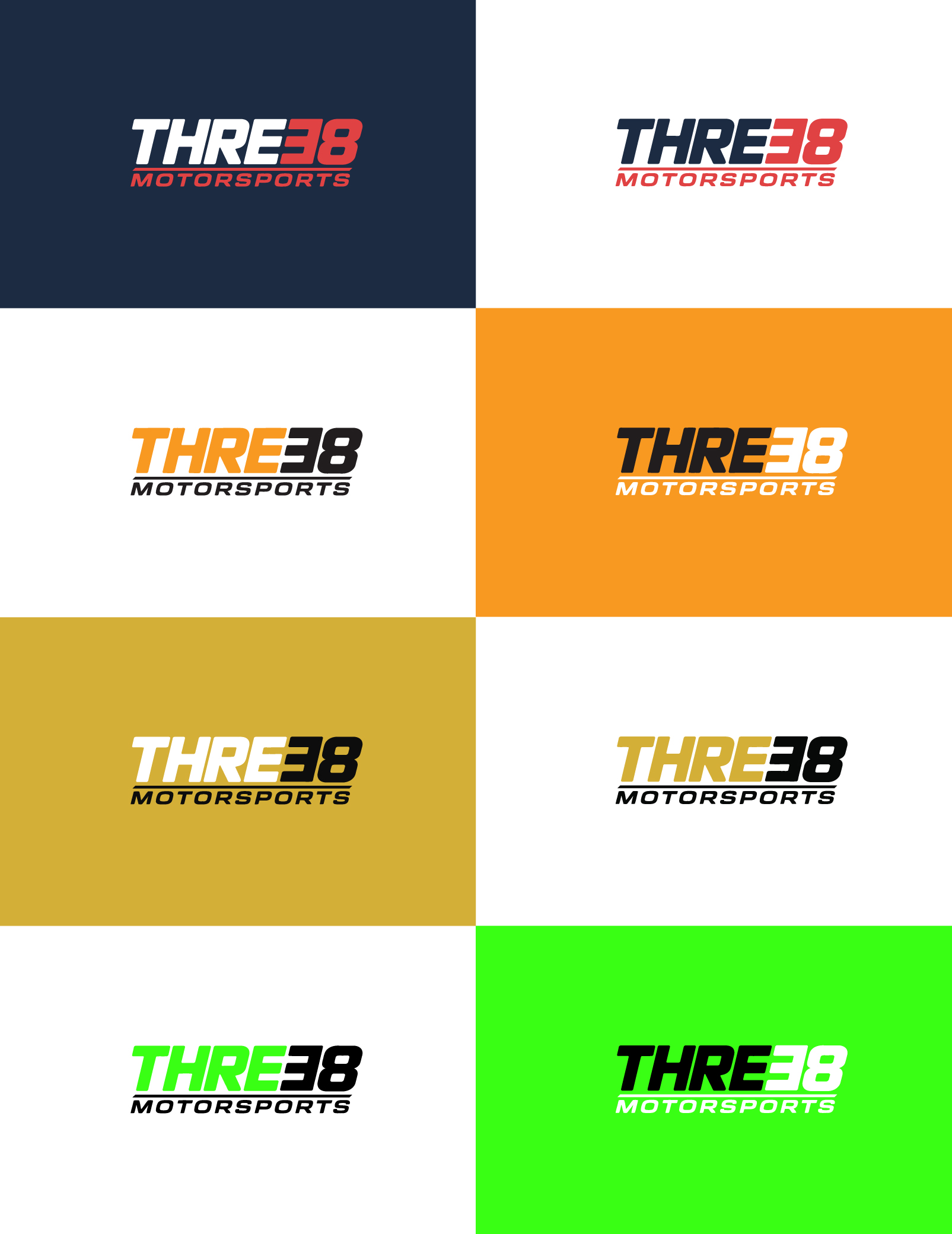 Logo Design for three 8 Motorsports by Christian Cruz | Design #35463532