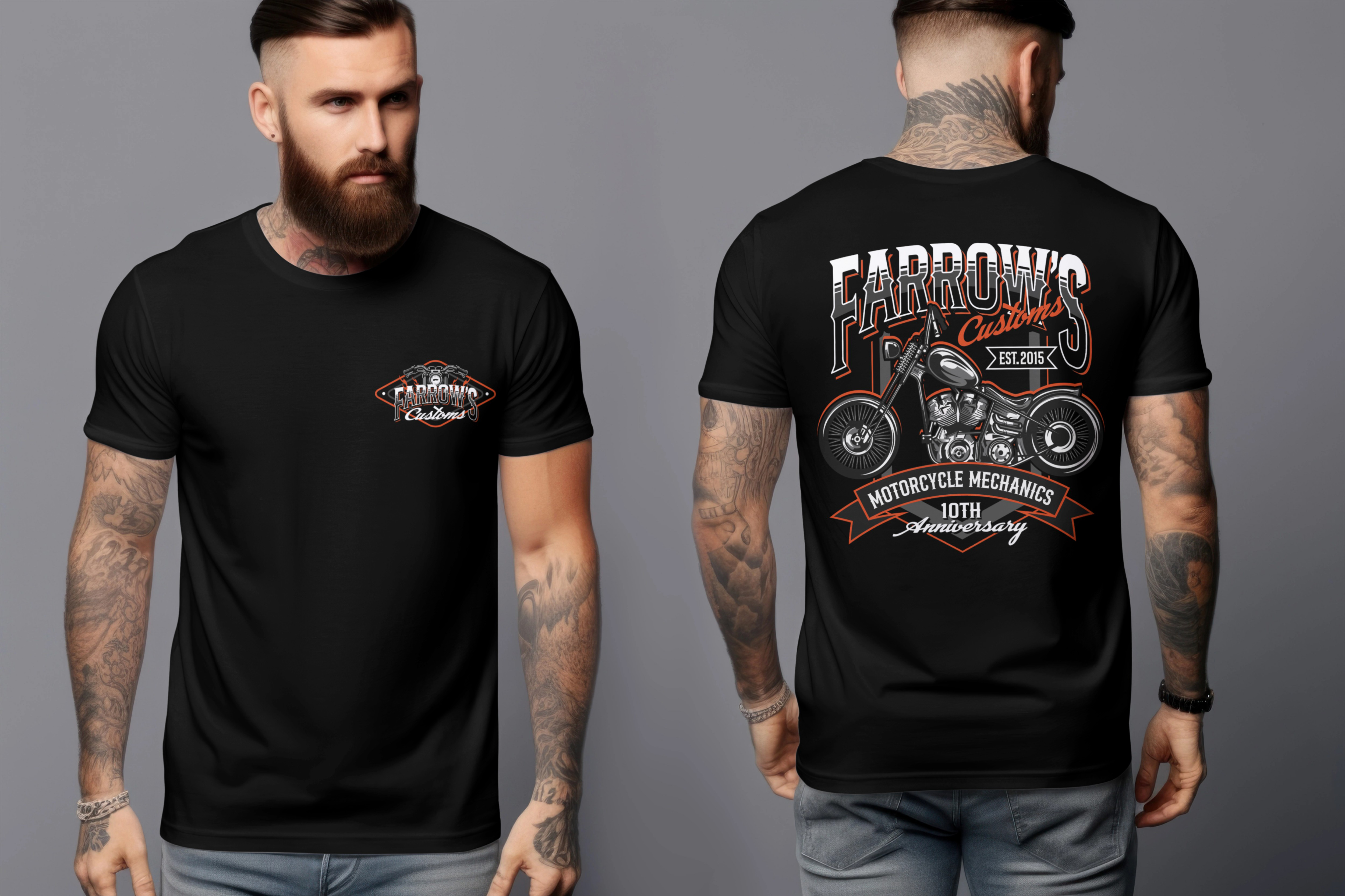Elegant, Playful T-shirt Design for farrows Customs by VisualBendr.inc ...
