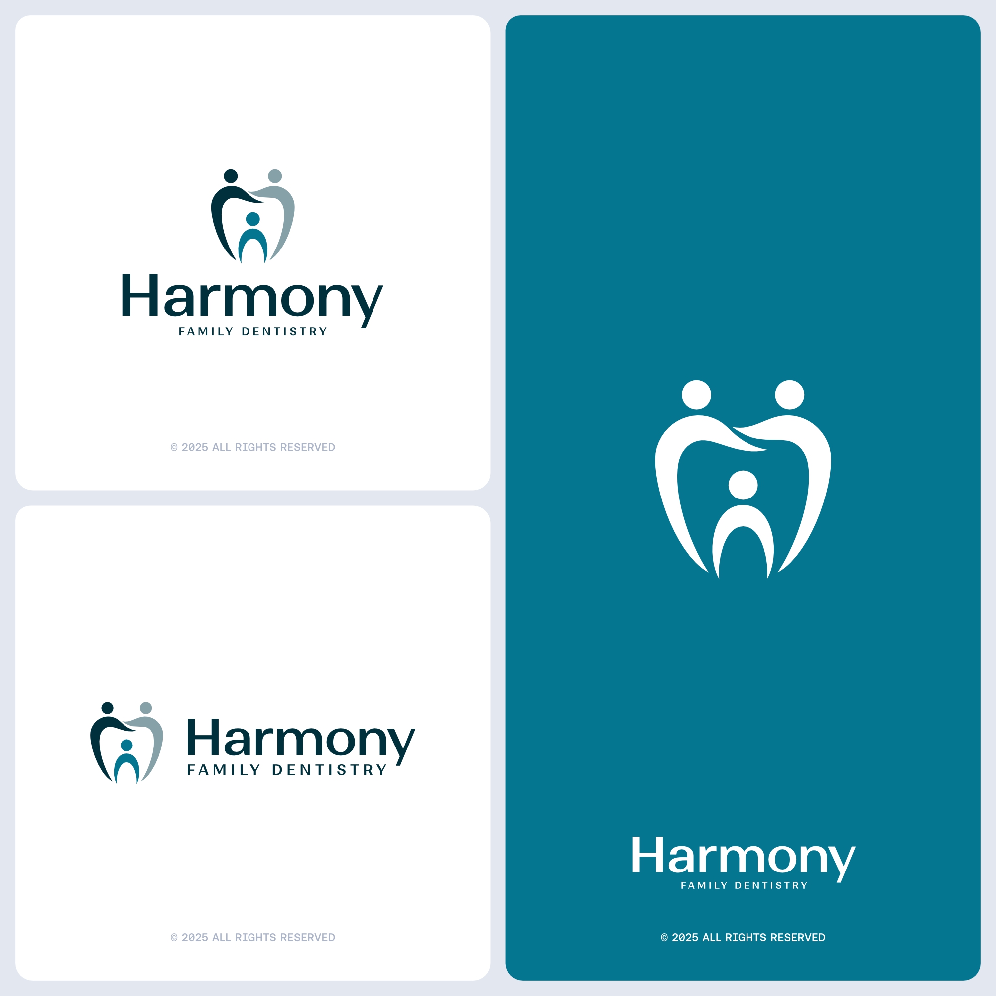 Professional, Conservative, Dental Logo Design for Harmony Family ...