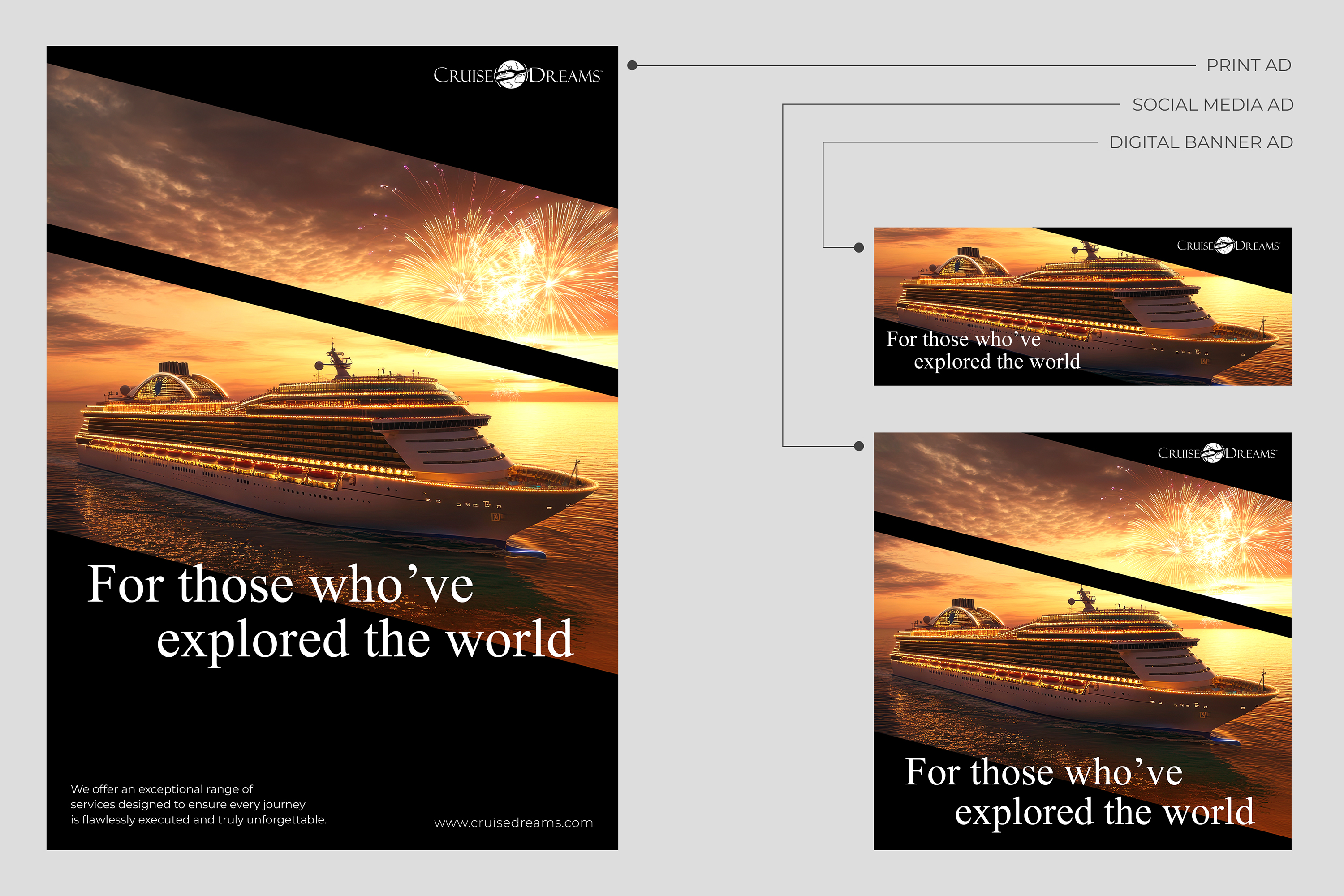 Colorful, Serious Advertisement Design for Cruise Dreams by Arthur_M ...