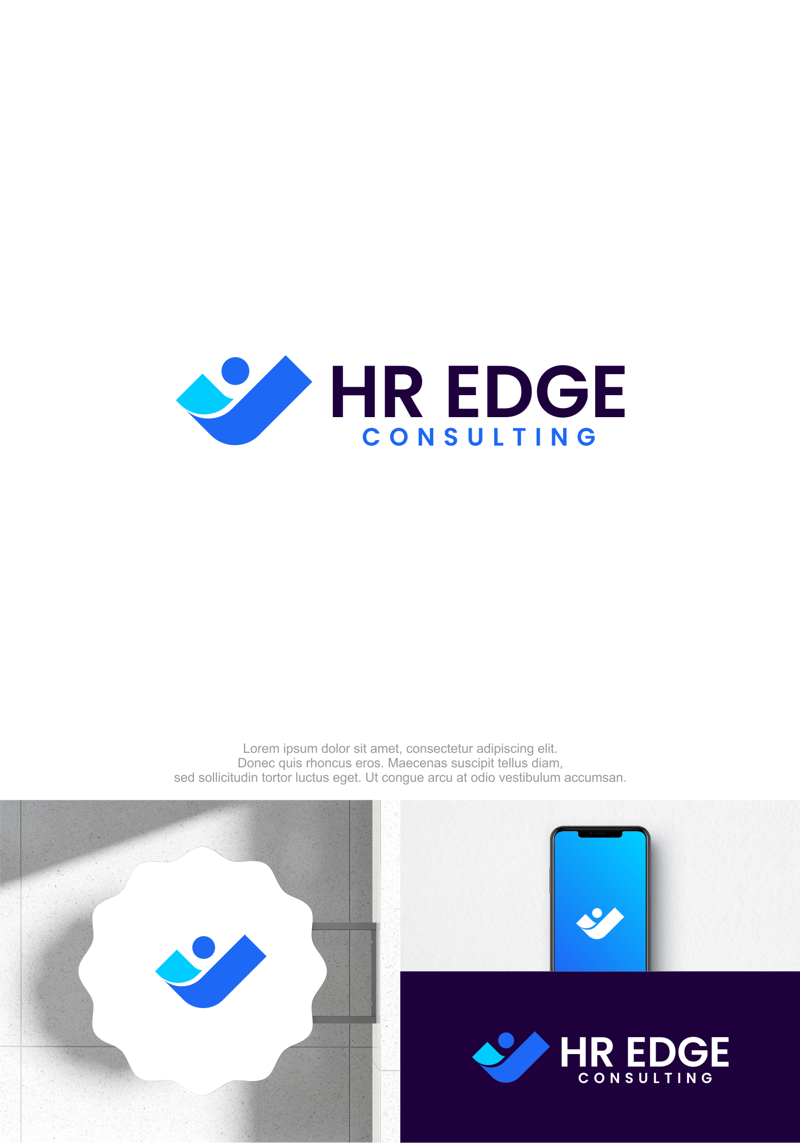 Logo Design for HR Edge Consulting by M.Syaiful Huda | Design #35732127