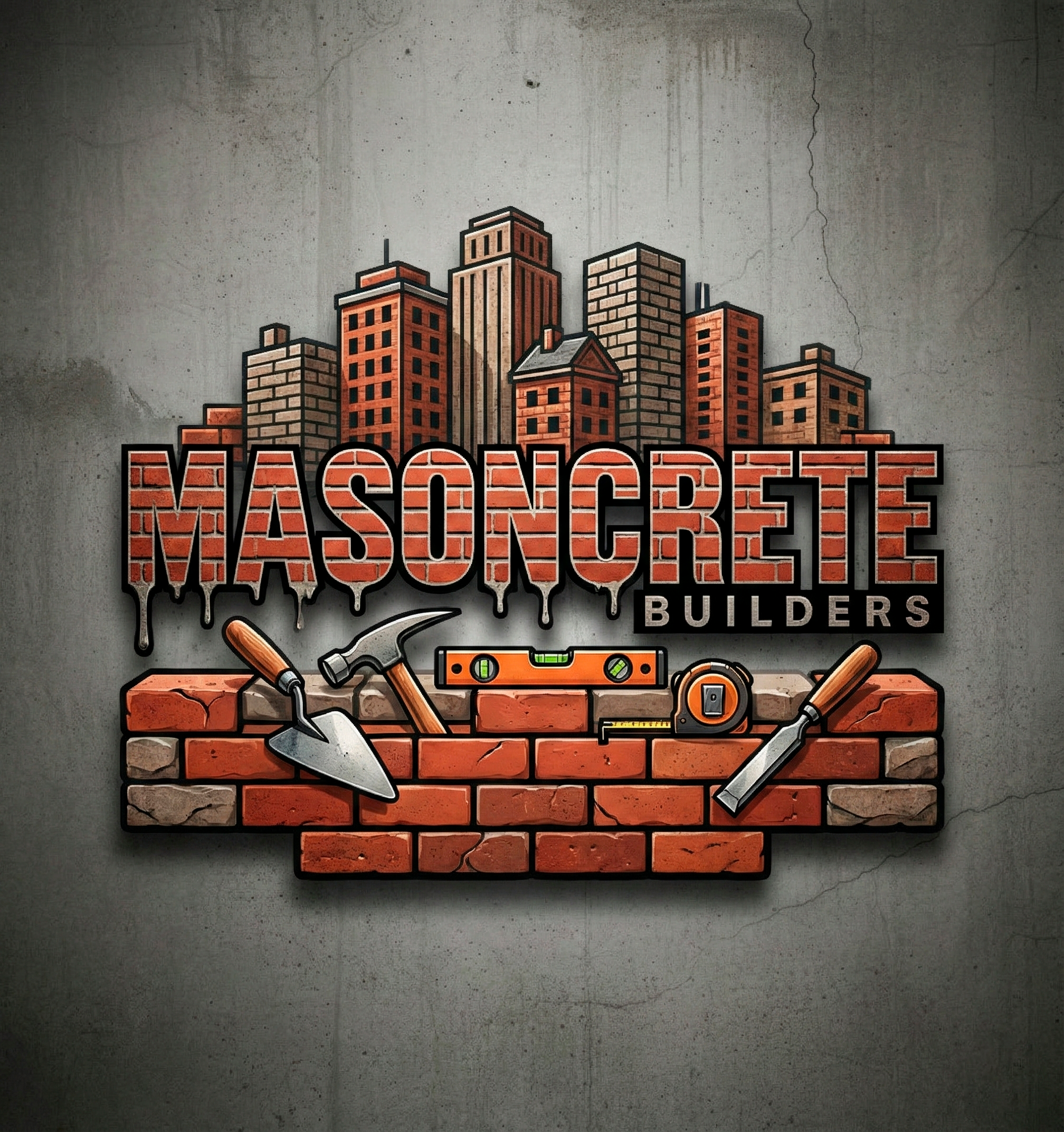 Elegant, Playful, Masonry Logo Design for I want to depict a company ...