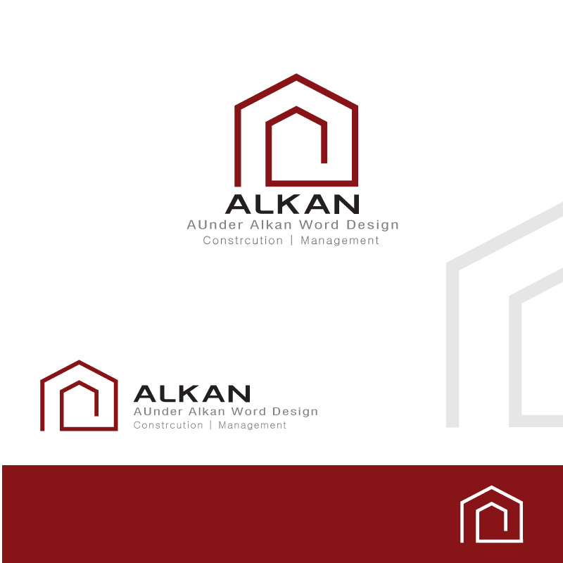 Elegant, Playful, Construction Logo Design for "ALKAN" Under Alkan Word ...