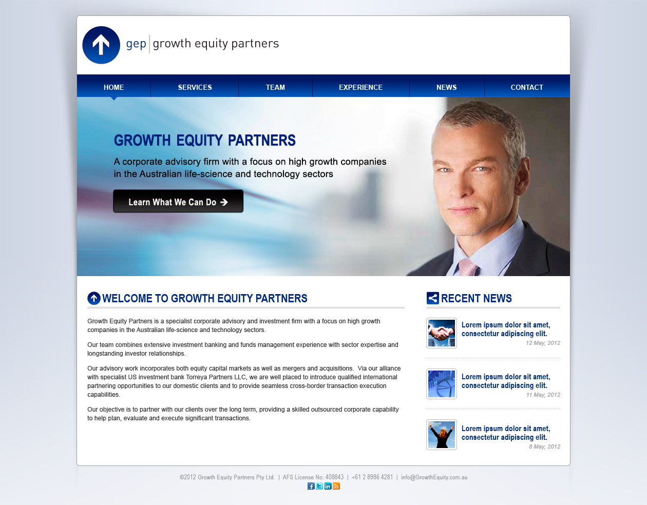 Serious, Professional, Business Wordpress Design for a Company by MIND ...