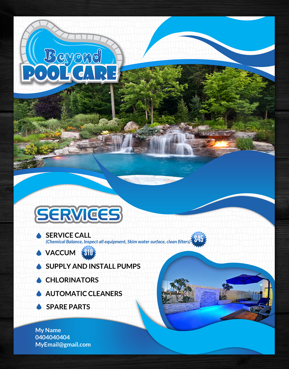 Pool Service Flyer Templates Free Printable Word Searches