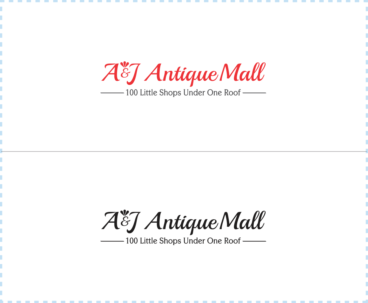 Feminine, Elegant, Business Logo Design for A & J ANTIQUE MALL 100 ...