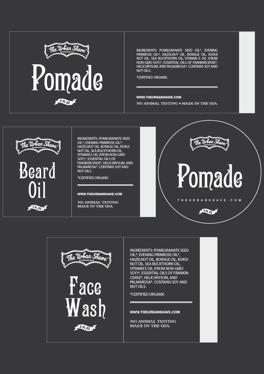 Personable, Masculine, Product Label Design for The Urban Shave by ...