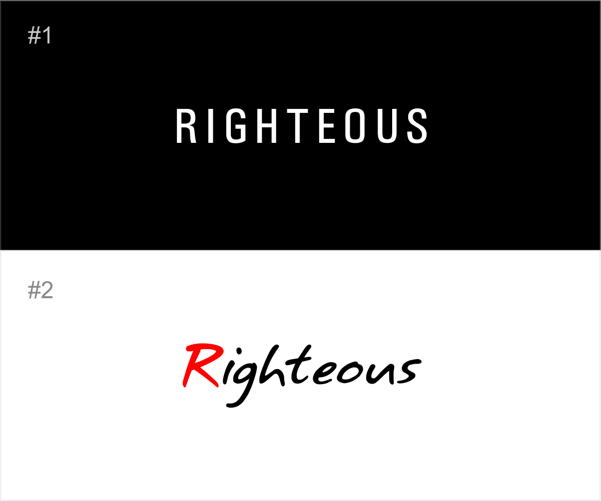 Clothing Logo Design for Righteous by .Ashu. | Design #3428972