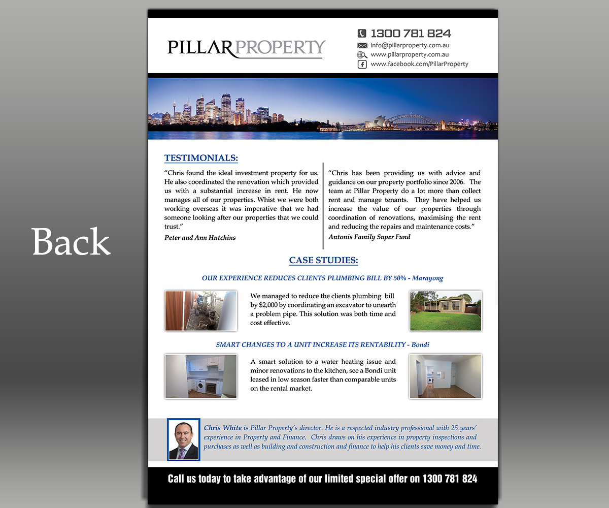 Upmarket, Elegant, Property Management Flyer Design for a Company by CG ...