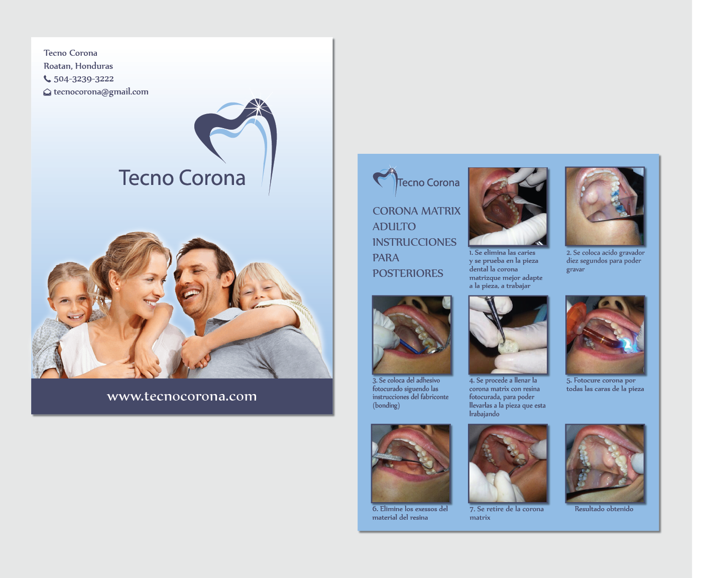 Dental Card Design for Tecno Corona by alex989 | Design #3340321