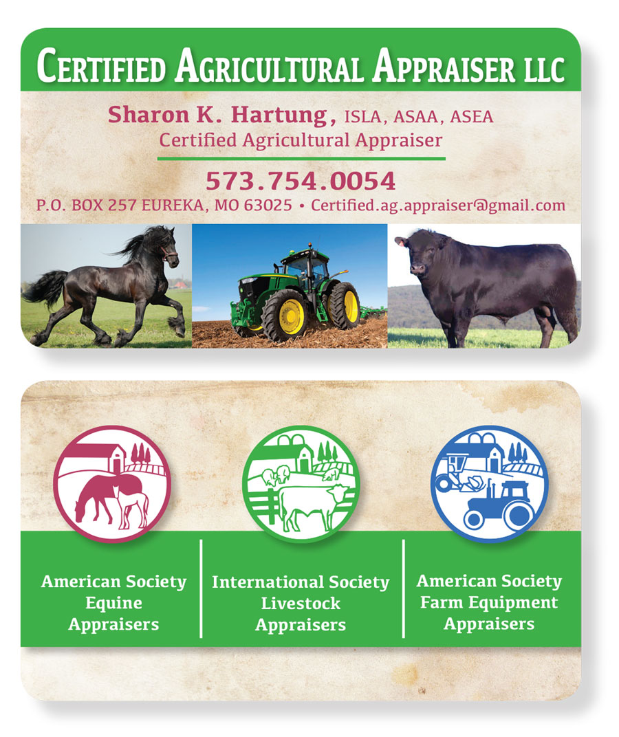 Certified Agricultural Appraiser | 11 Business Card Designs for ...