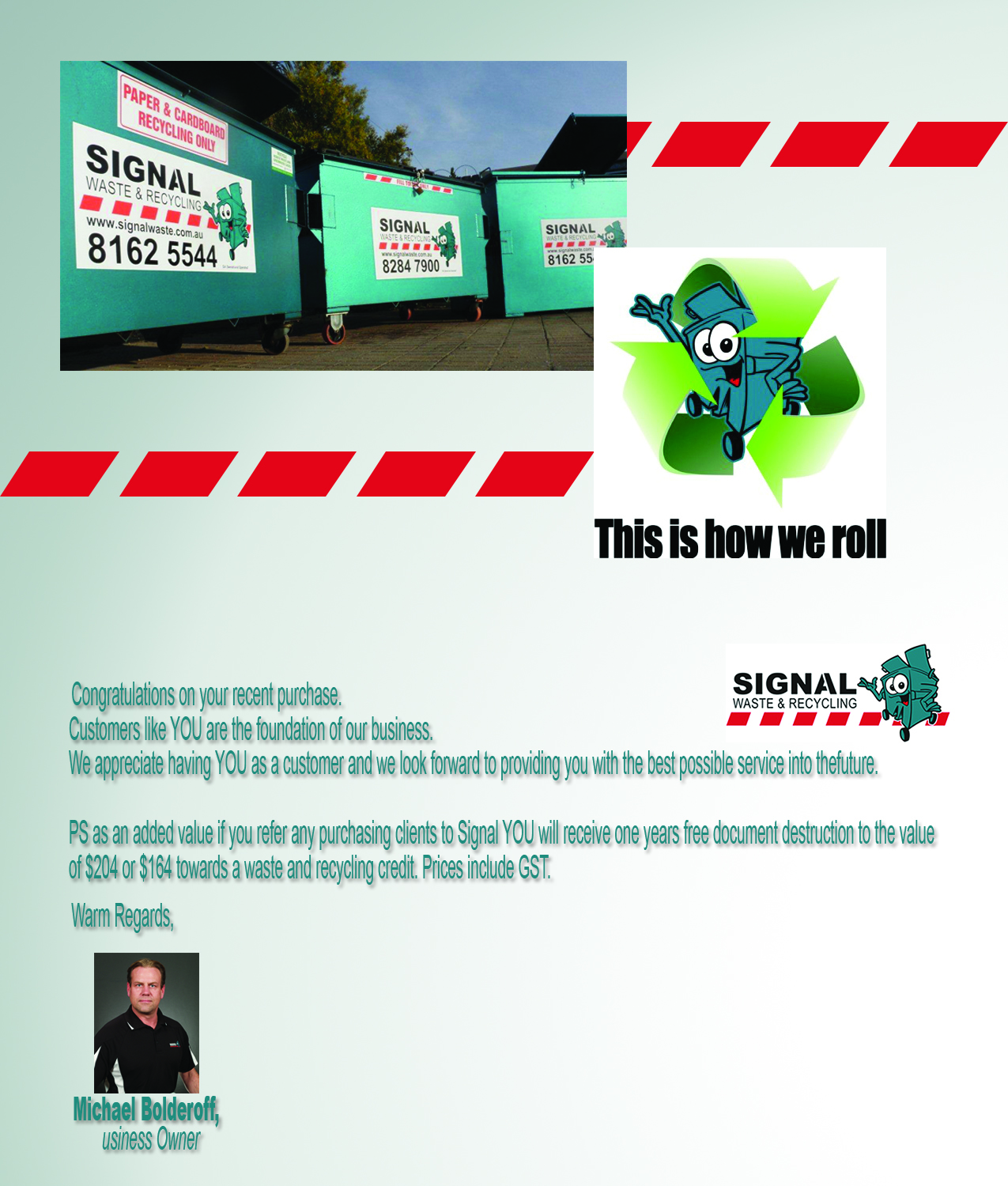 Elegant, Playful, Recycling Graphic Design for Signal waste and ...