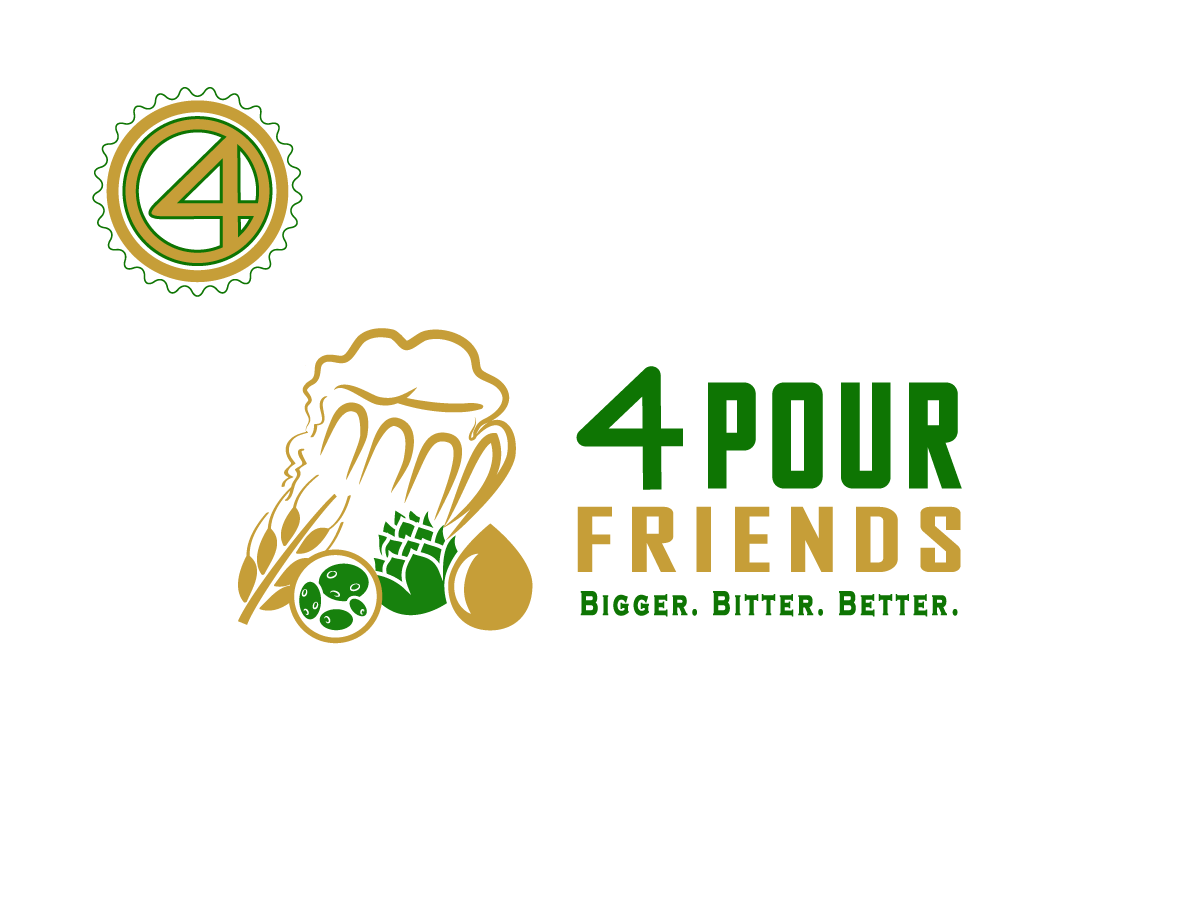 Brewery Logo Design for Four Pour Friends by briliana | Design #3451735