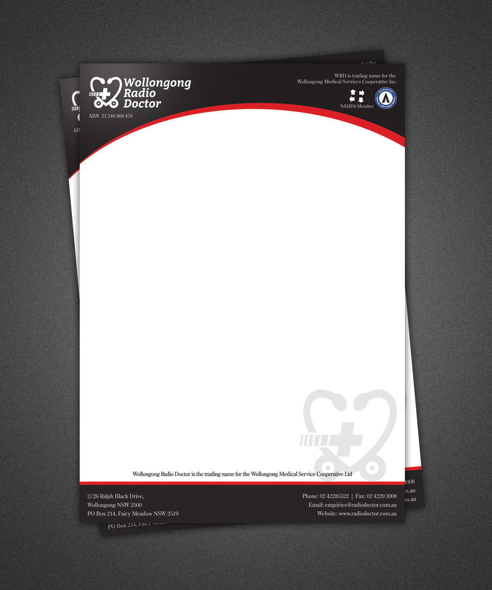 Radio Letterhead Design For Wollongong Radio Doctor By Pixeleas 