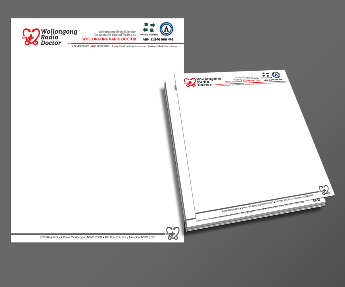 Doctor Letterhead India Radio Letterhead Design For Wollongong Radio 