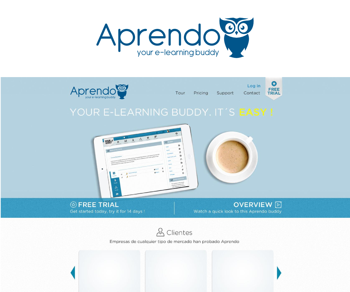 Graphic Design Logo Design for Aprendo , your e-elearning buddy by ...