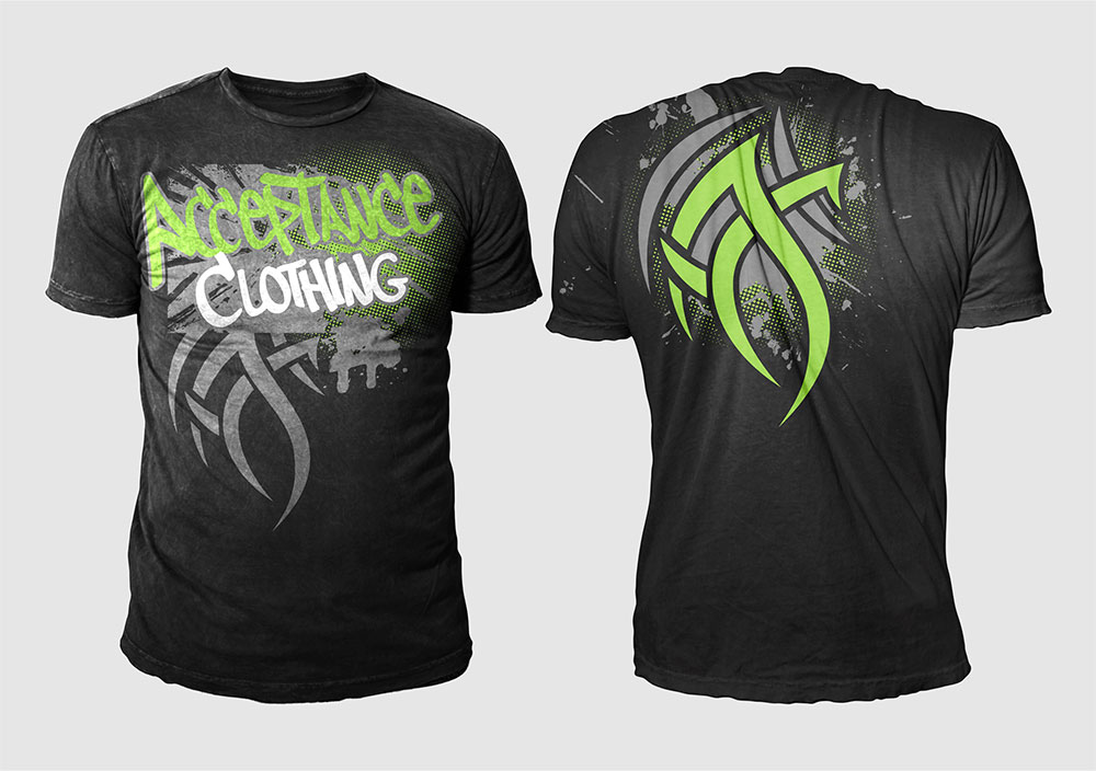 Clothing T-shirt Design for Acceptance Clothing by 777SKY | Design #3494348