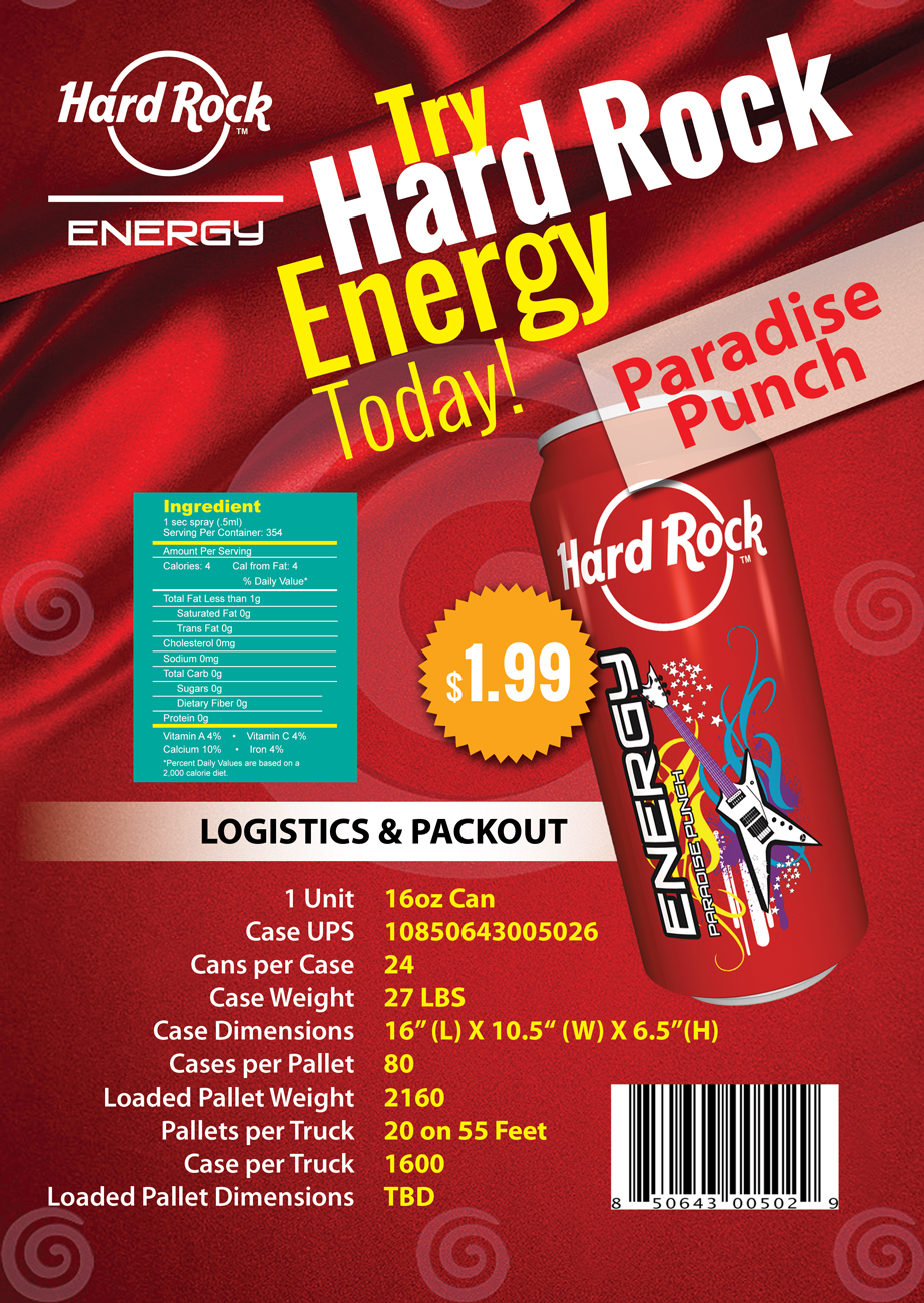 Bold, Modern, College Advertisement Design for Hard Rock Energy Drink ...