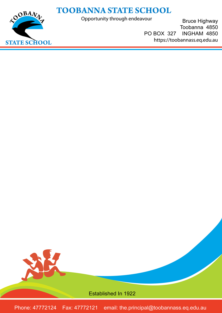 Modern Feminine School Letterhead Design For Toobanna State School By Modern Feminine School Letterhead Design For Toobanna State School By