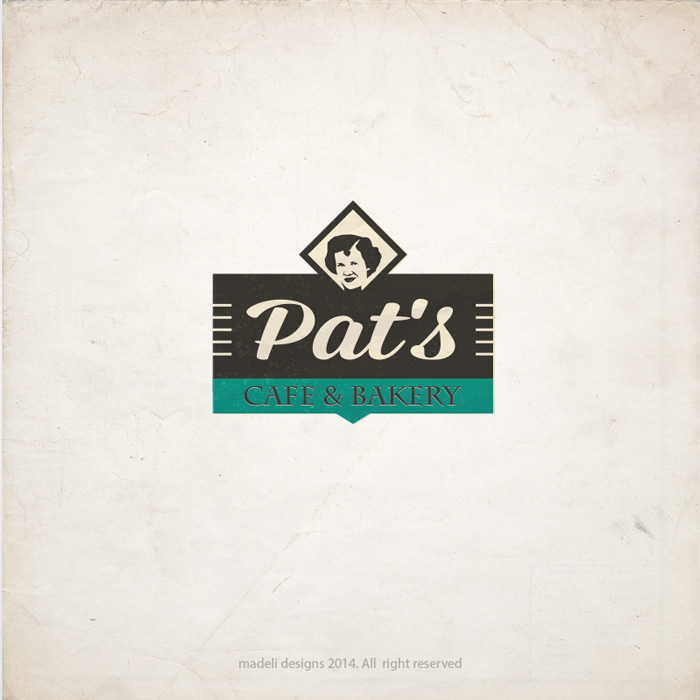 Bakery Logo Design for Pat's Cafe & Bakery by madeli | Design #3668451