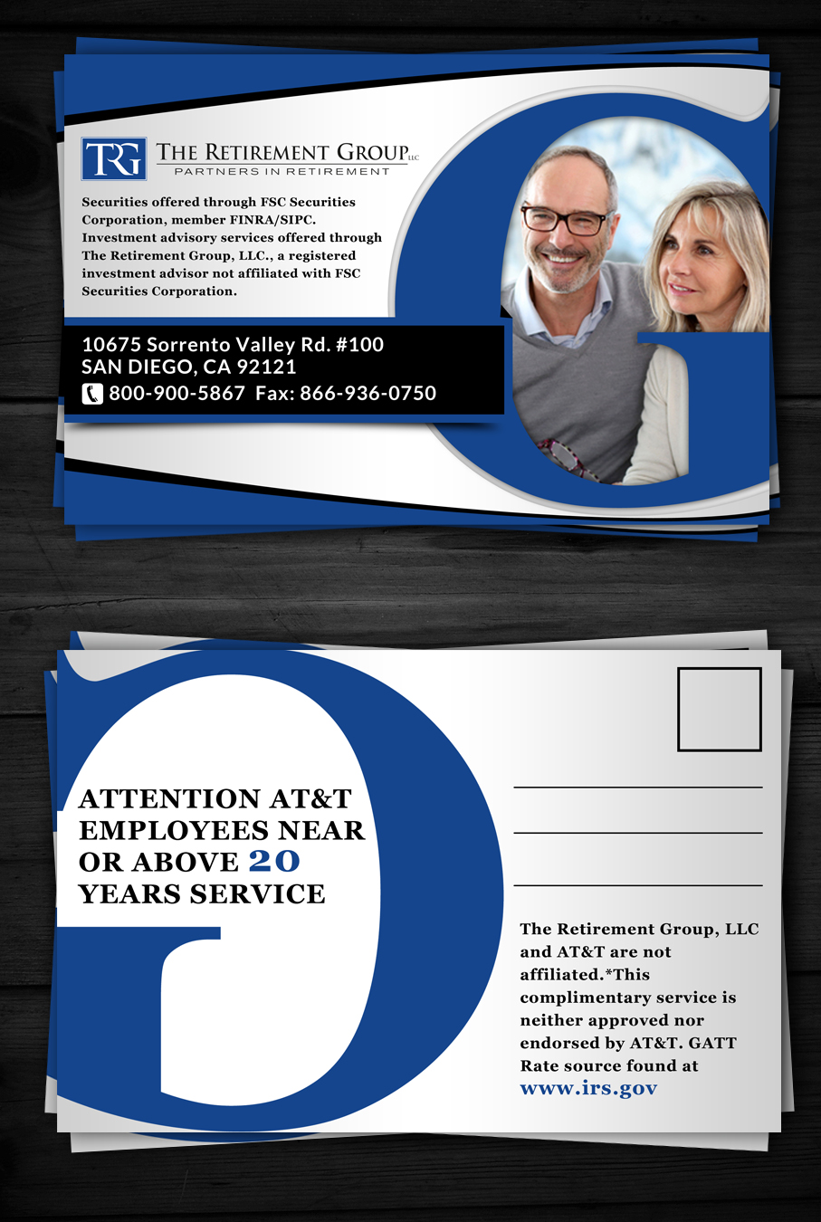 Bank Postcard Design for The Retirement Group by ESolz Technologies ...