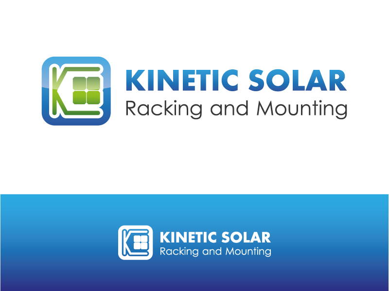 Masculine, Modern, Solar Logo Design for kinetic solar racking and ...