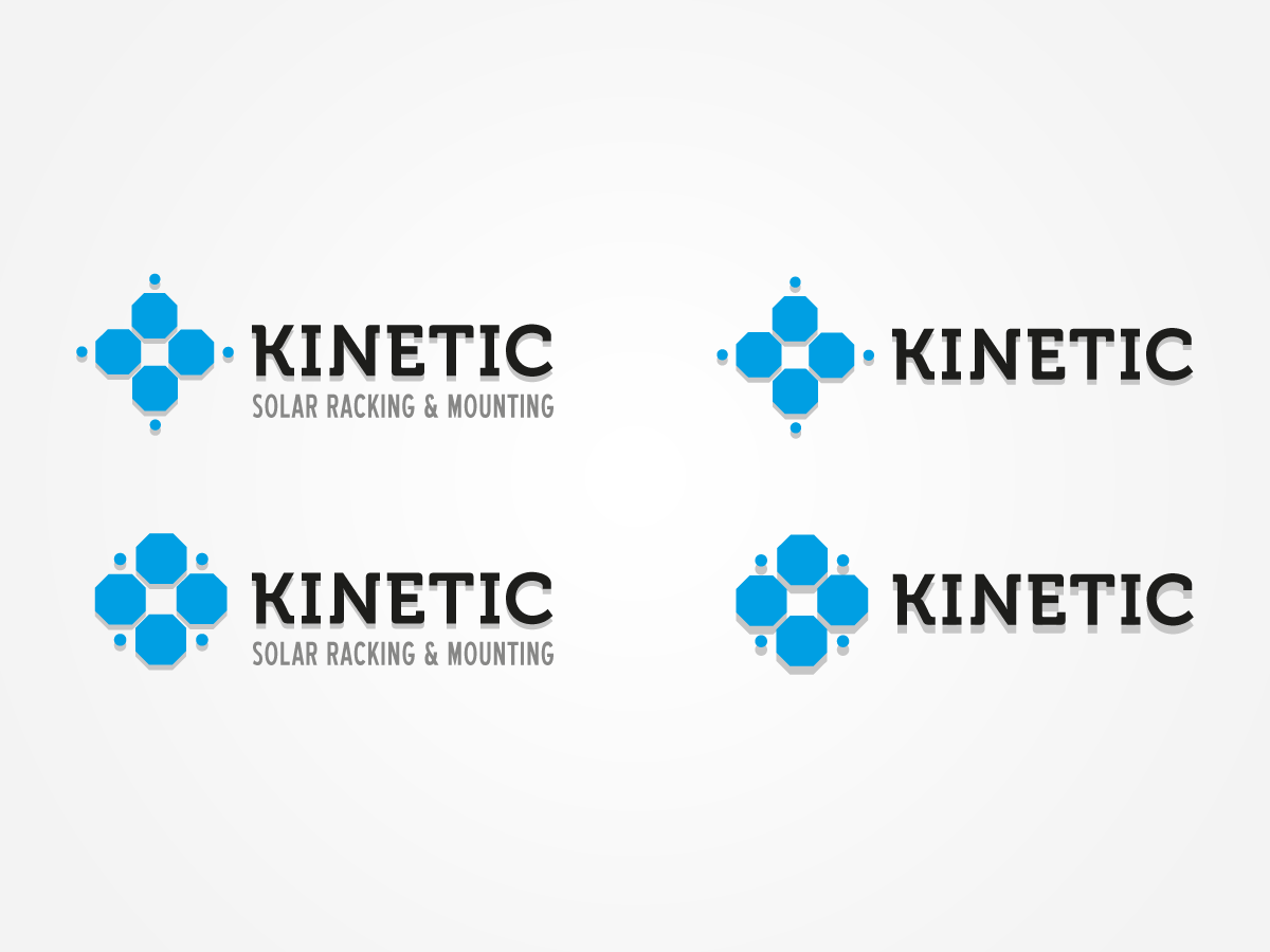Masculine, Modern, Solar Logo Design for kinetic solar racking and ...