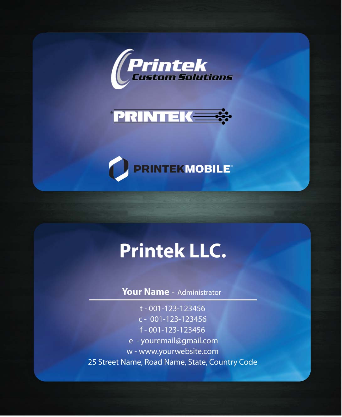 Modern, Bold, Printer Business Card Design for Printek, LLC by Sbss ...