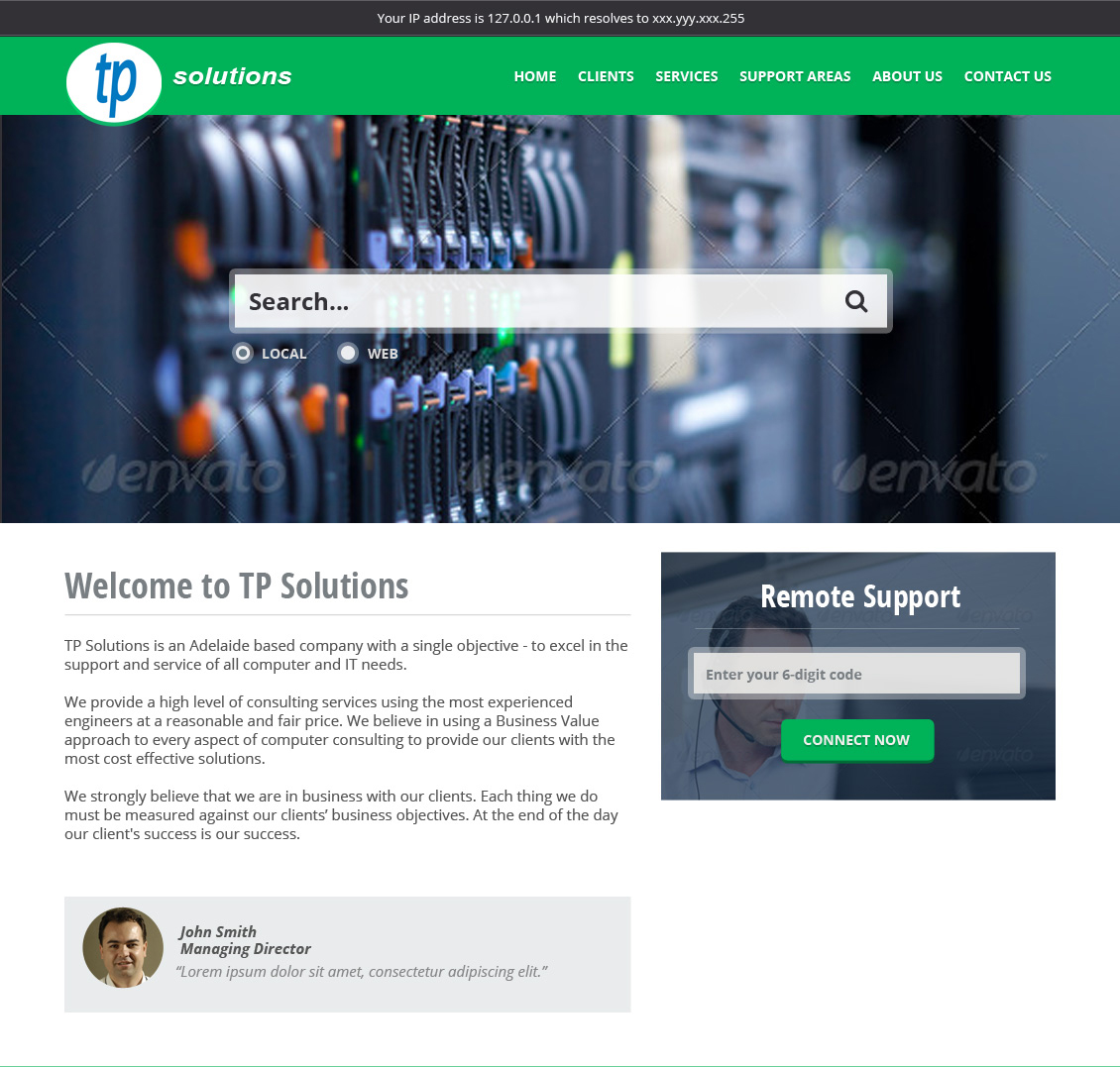 It Company Wordpress Design for TP Solutions by loukoz | Design #3750780