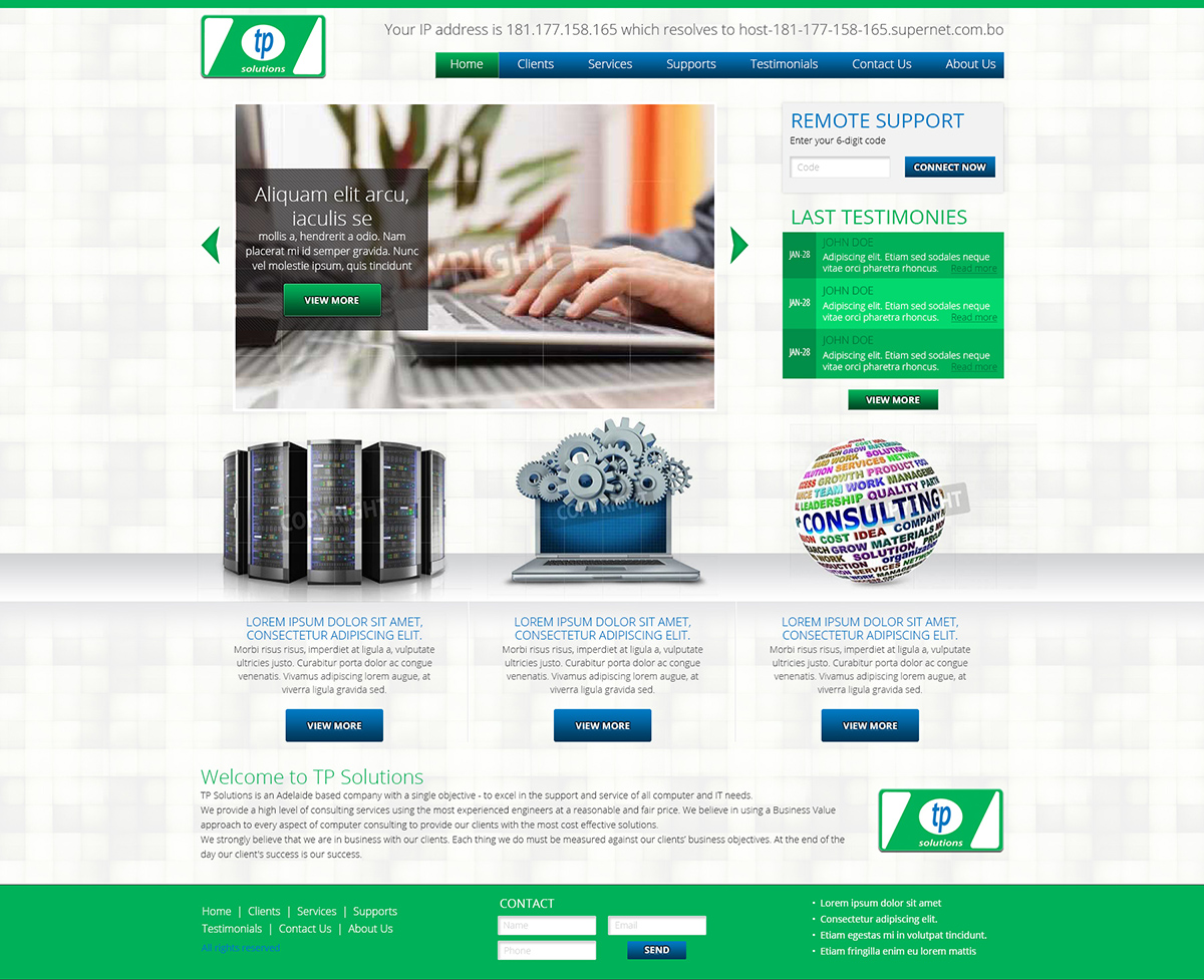 It Company Wordpress Design for TP Solutions by designbox | Design #3761138