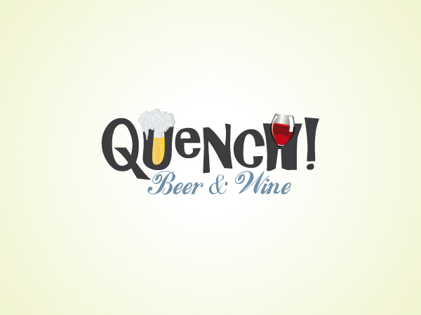 Modern, Personable, Shopping Logo Design for Quench! Beer & Wine by MIM ...