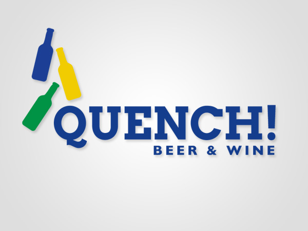 Modern, Personable, Shopping Logo Design for Quench! Beer & Wine by ...