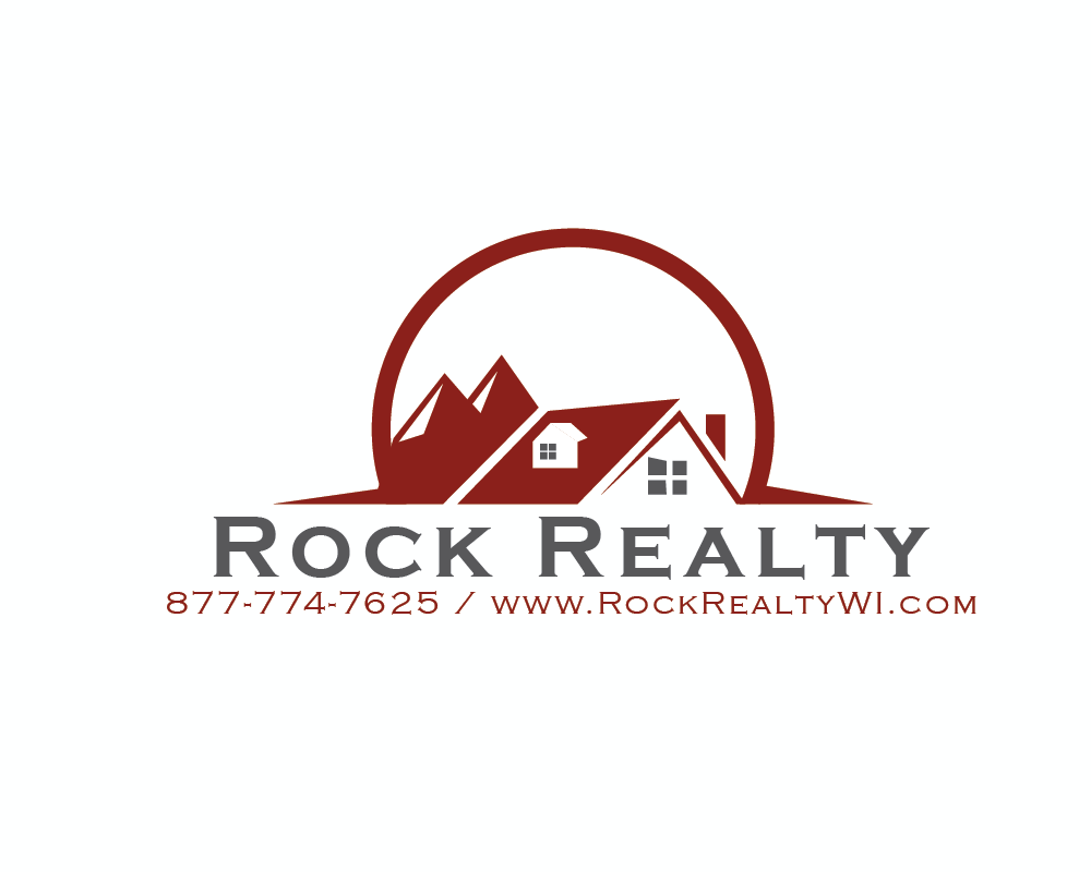 Bold, Serious, Real Estate Logo Design for Rock Realty, 877-774-ROCK ...