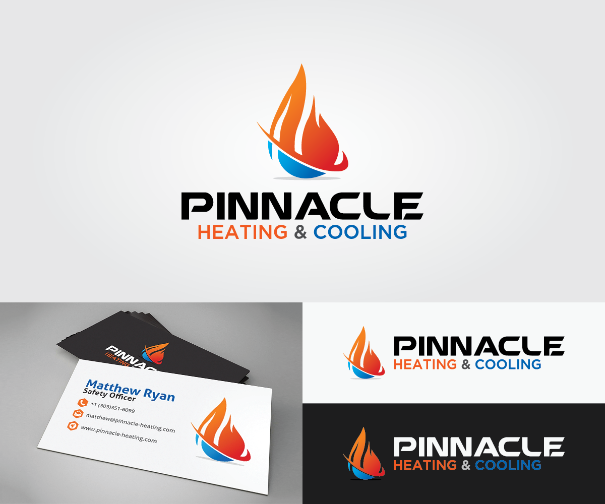 Contractor Logo Design for pinnacle heating & cooling by Lenin Joy | Design #3770939
