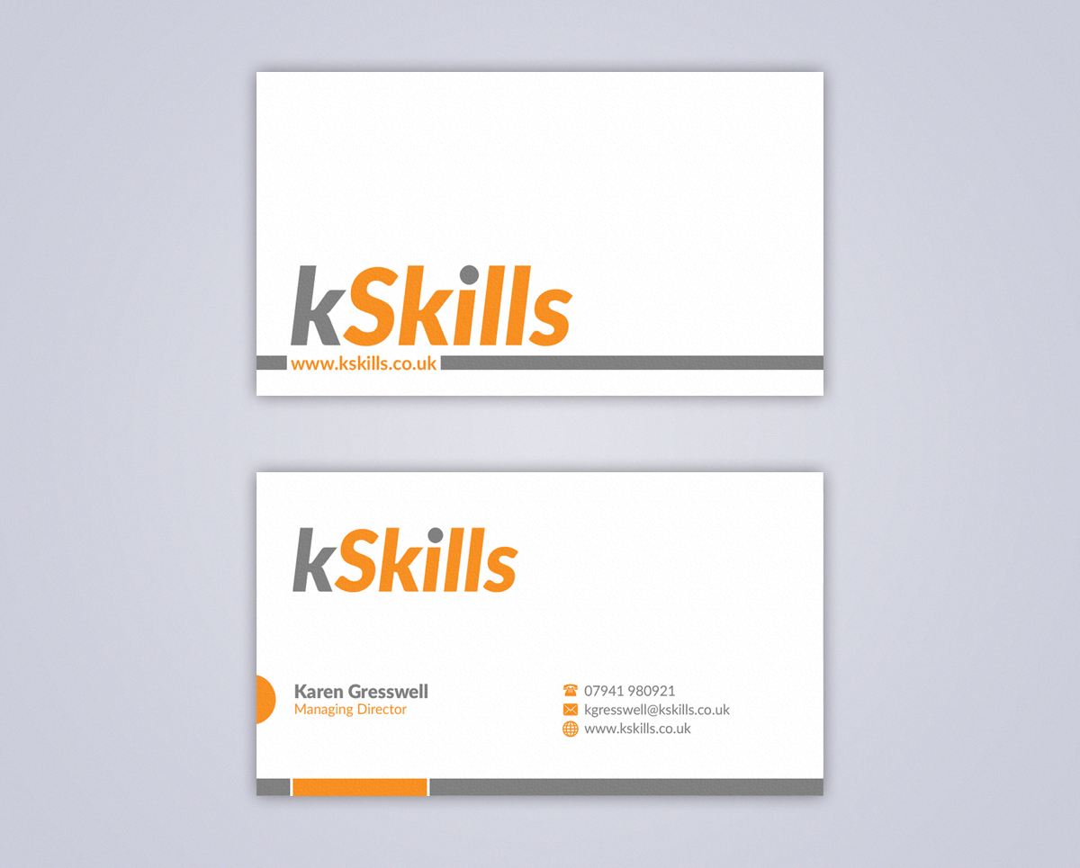 Modern, Upmarket, Training Business Card Design for Kskills by ...