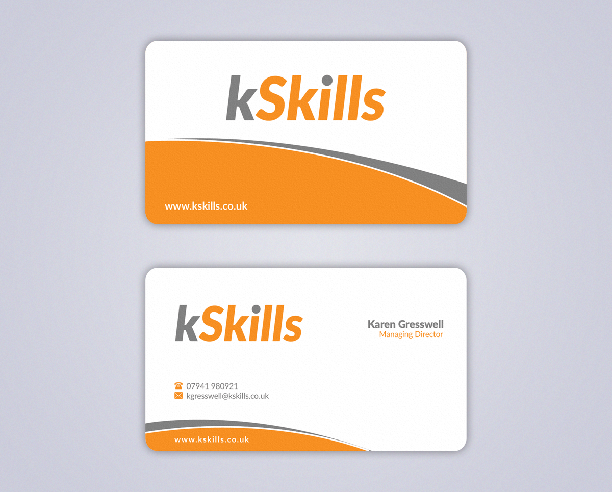 Modern, Upmarket, Training Business Card Design for Kskills by ...