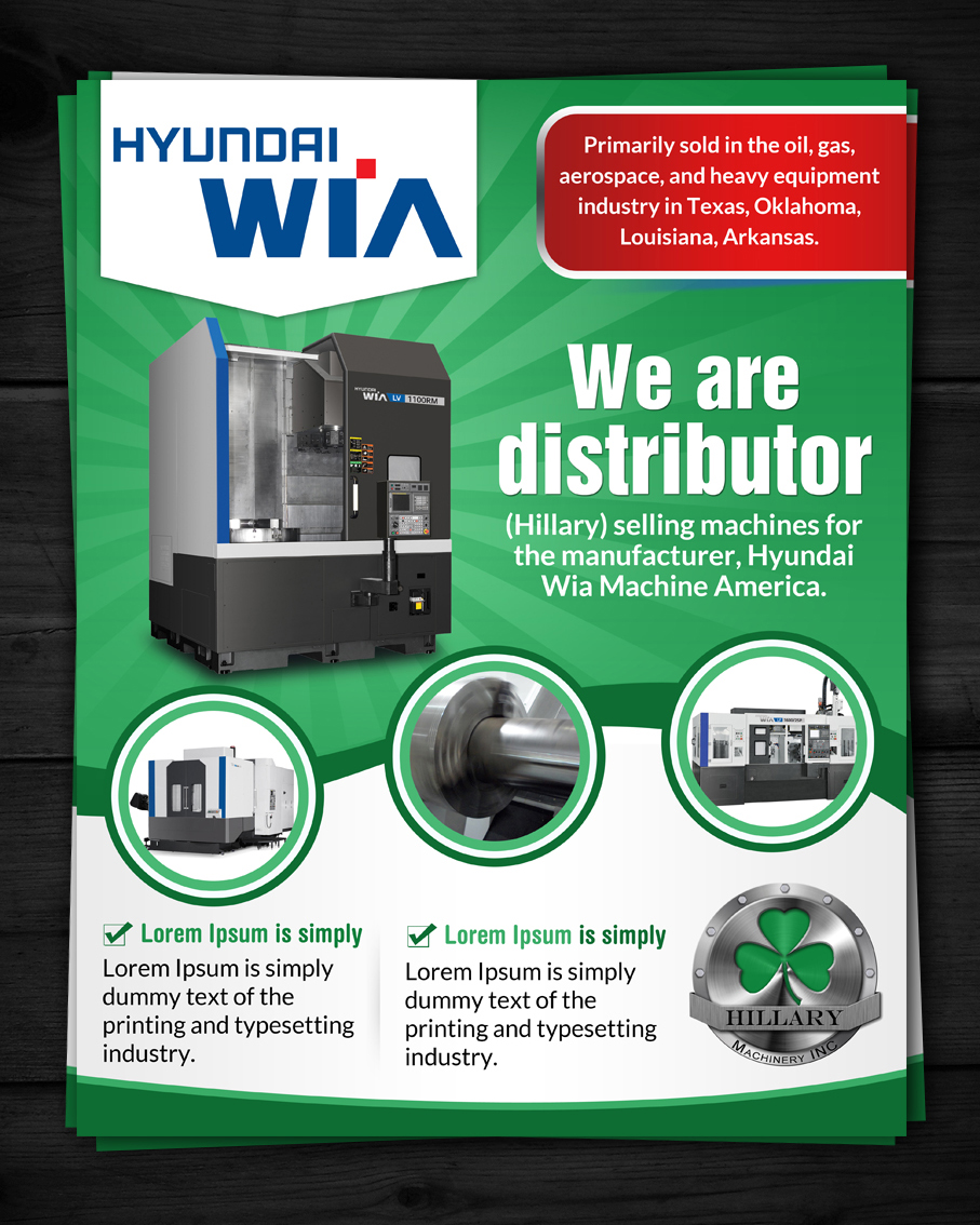 Industry Advertisement Design for Hillary Machinery Inc by ESolz ...